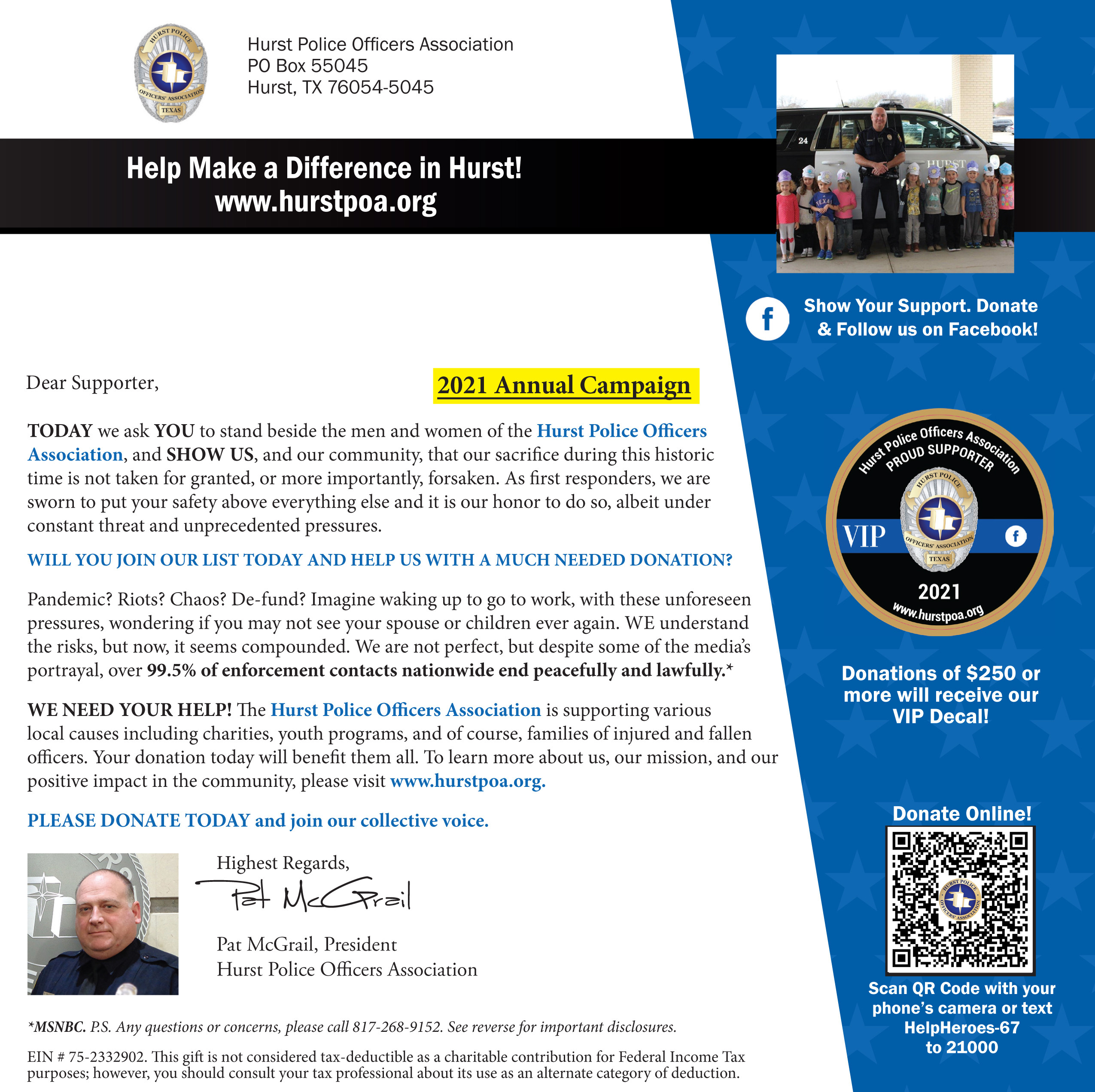 Hurst Police Officers Association - Donate Now!